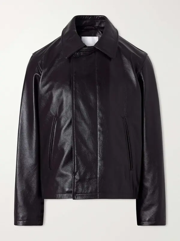 SAGE NATION Glossed-leather Jacket