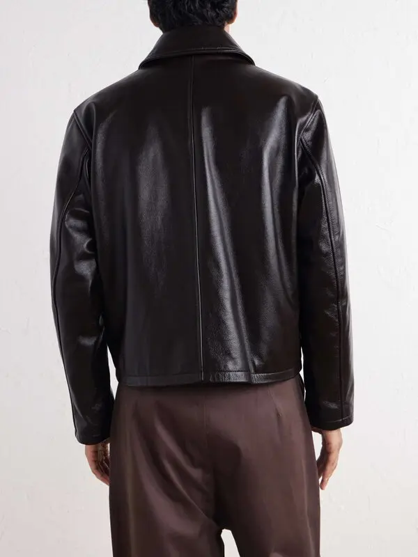 SAGE NATION Glossed-leather Jacket