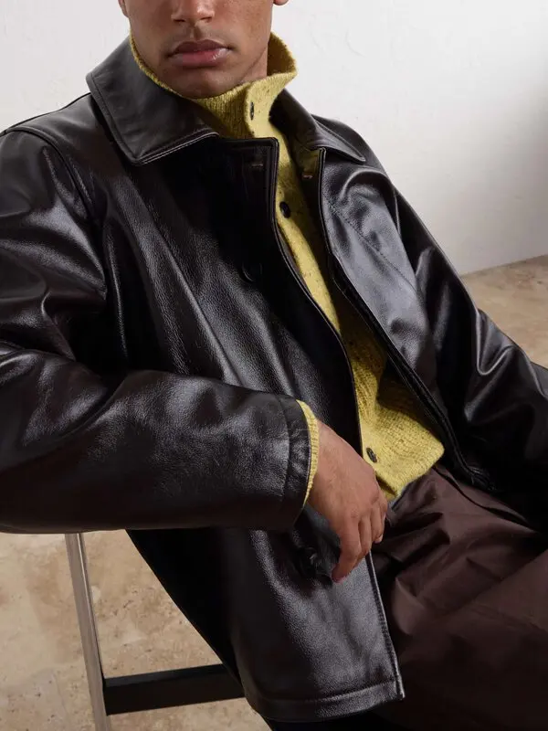 SAGE NATION Glossed-leather Jacket