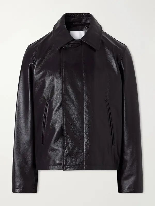 SAGE NATION Glossed-leather Jacket