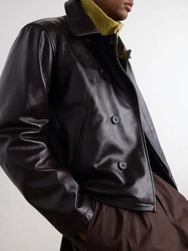 SAGE NATION Glossed-leather Jacket