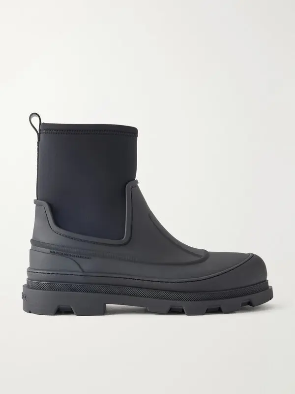 Moncler Vera Pulse Scuba And Rubber Hiking Boots - Black
