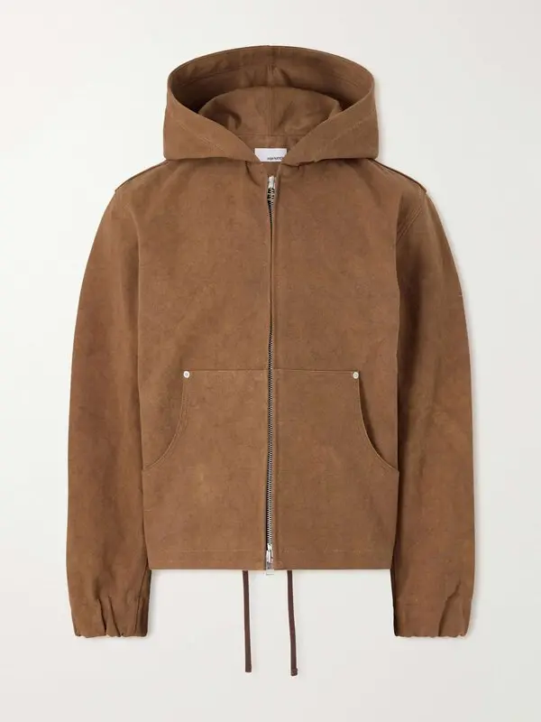 SAGE NATION Duck Cotton-canvas Hooded Blouson Jacket