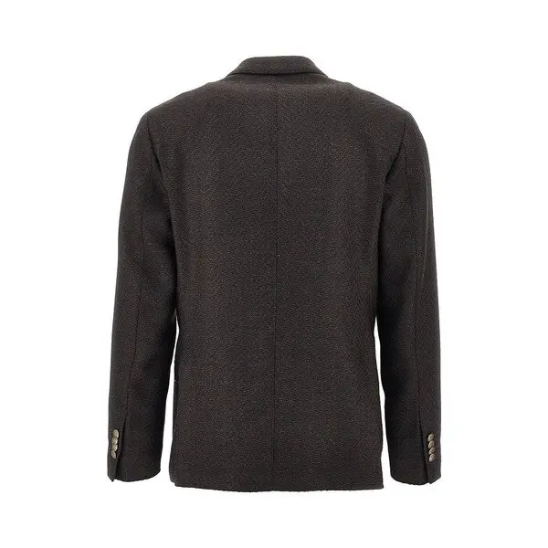 SANTANIELLO Mélange Tweed Tailored Jacket