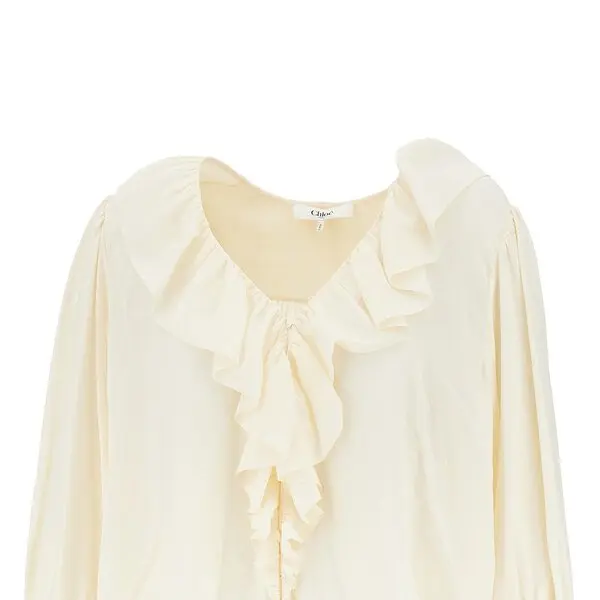 Chloé Ruffled Crêpe De Chine Blouse