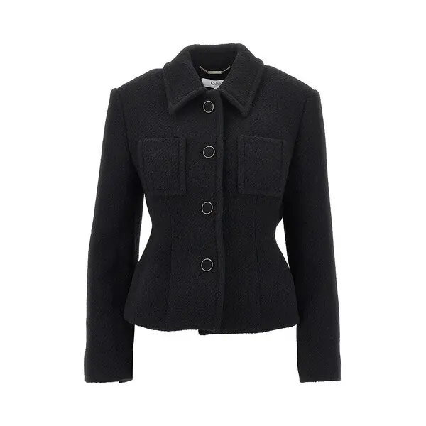 Chloé Bouclé Wool Slim Fit Jacket