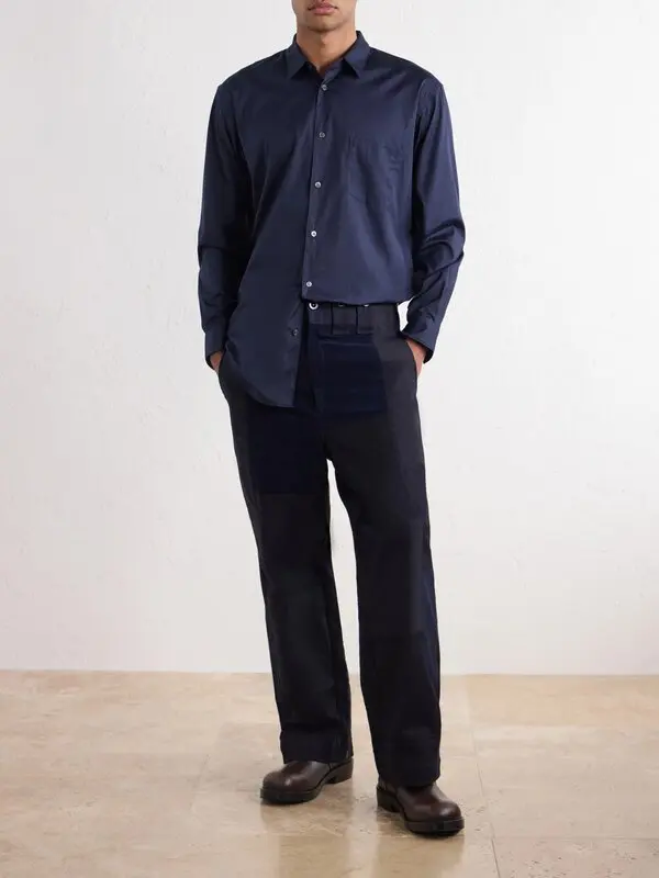 Junya Watanabe Patchwork Straight-leg Panelled Cotton-twill Trousers