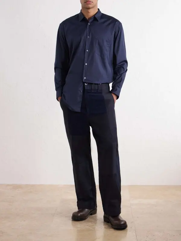 Junya Watanabe Patchwork Straight-leg Paneled Cotton-twill Trousers