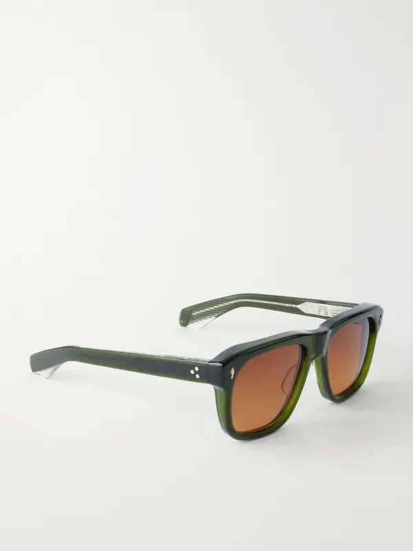 JACQUES MARIE MAGE Yves Square-frame Acetate Sunglasses - Green