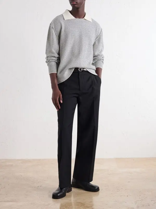 MFPEN Service Straight-leg Cotton-blend Hopsack Trousers - Black