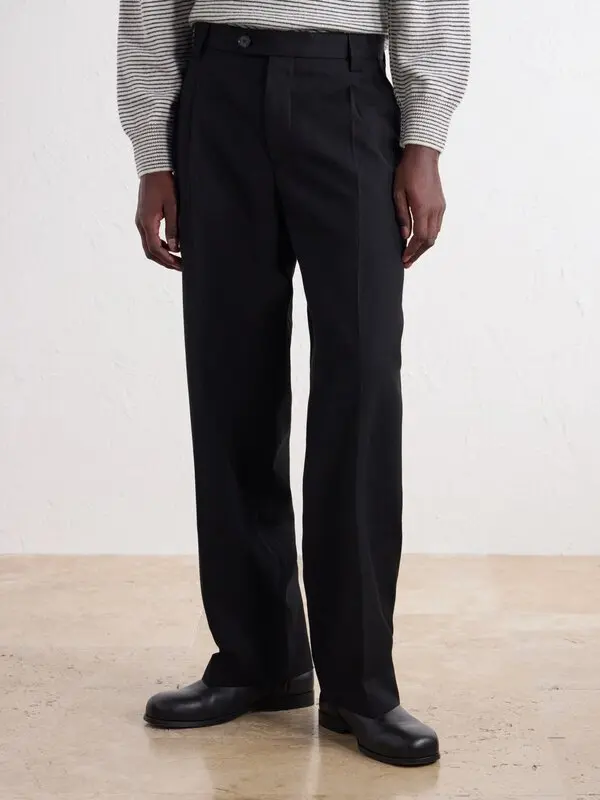 MFPEN Service Straight-leg Cotton-blend Hopsack Trousers - Black