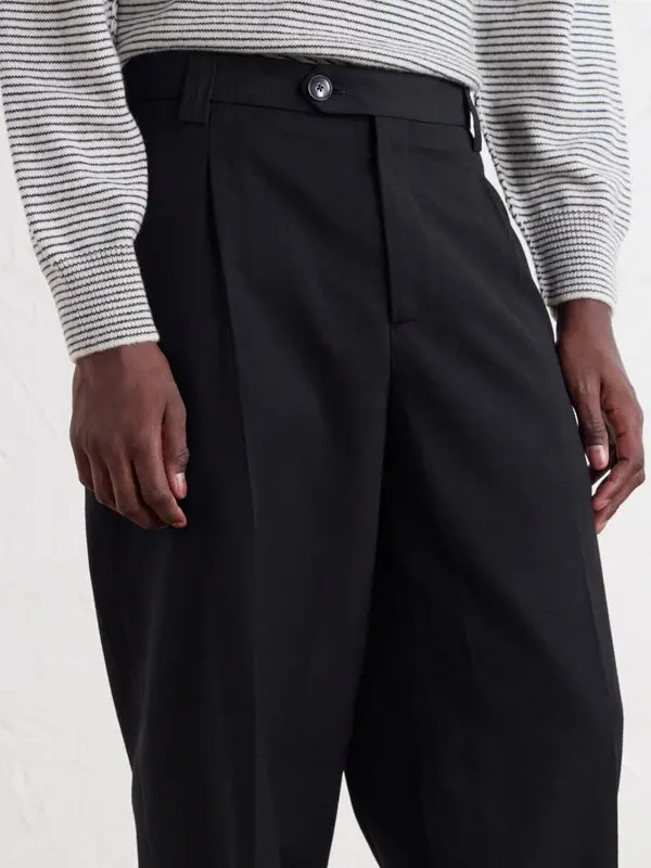 MFPEN Service Straight-leg Cotton-blend Hopsack Trousers - Black