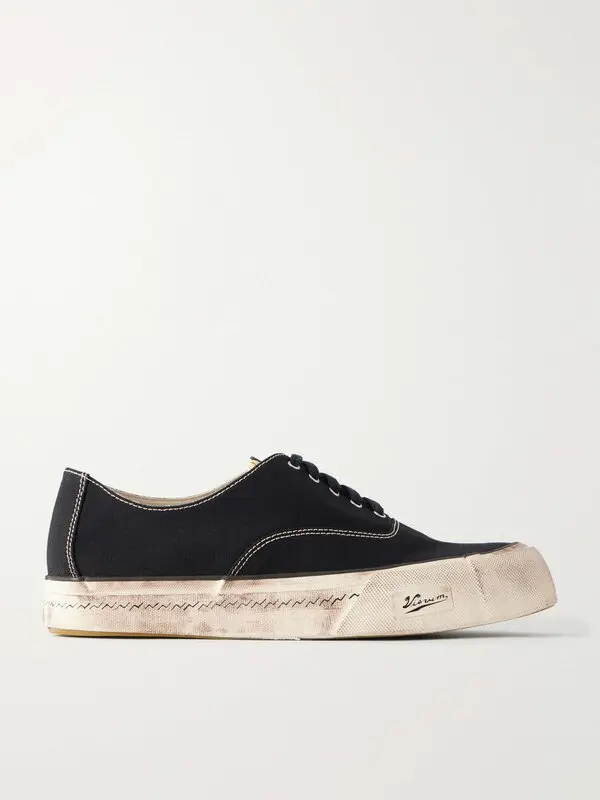 Visvim Logan Distressed Canvas Sneakers