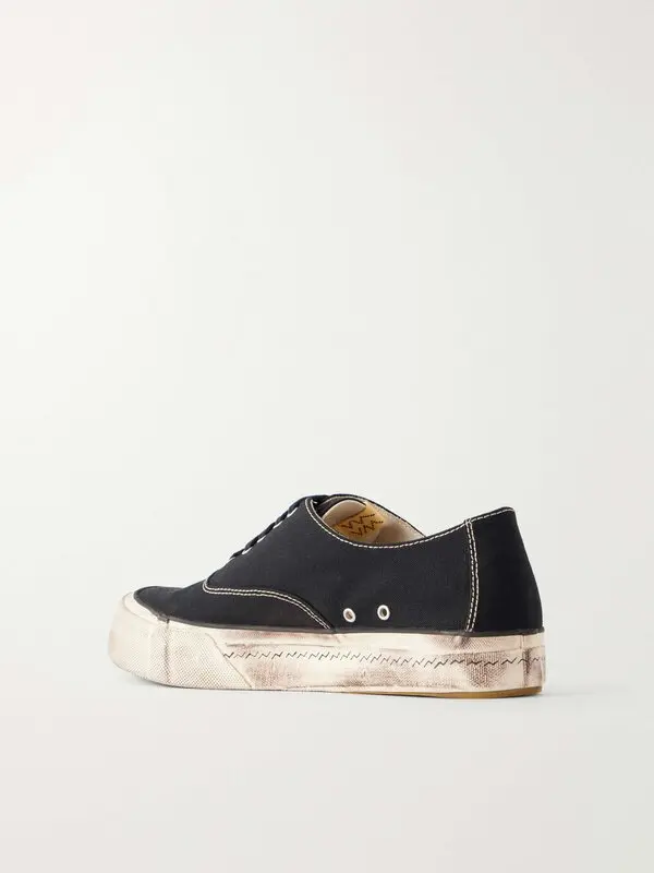 Visvim Logan Distressed Canvas Sneakers