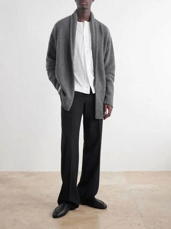 THE ELDER STATESMAN Shawl-collar Cashmere Cardigan