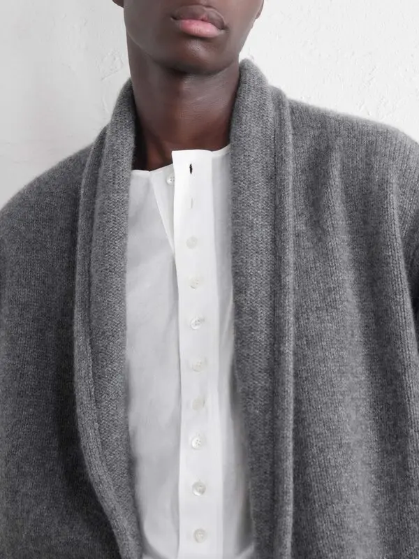 THE ELDER STATESMAN Shawl-collar Cashmere Cardigan