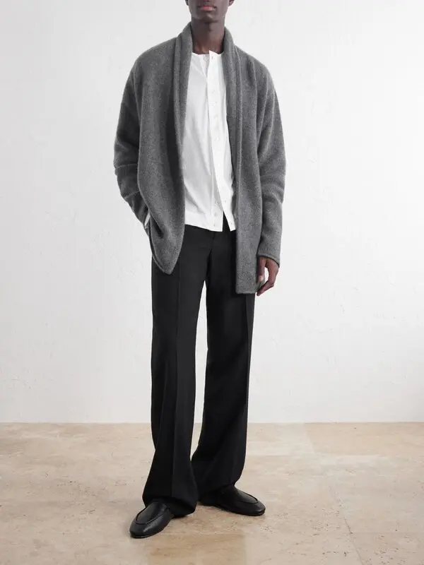 THE ELDER STATESMAN Shawl-collar Cashmere Cardigan