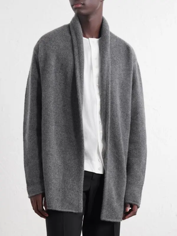 THE ELDER STATESMAN Shawl-collar Cashmere Cardigan