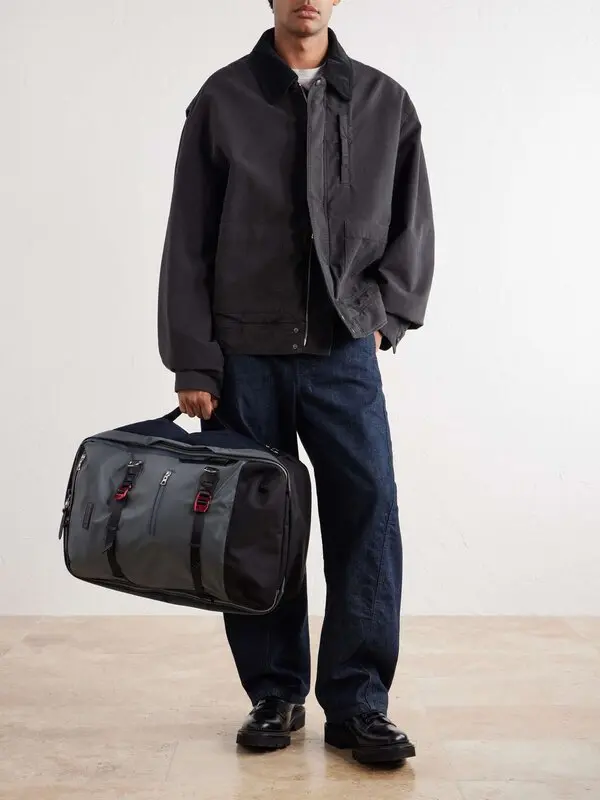 MASTER-PIECE CO Potential 3way Convertible Leather And Canvas-trimmed Cordura® Mastertex Backpack