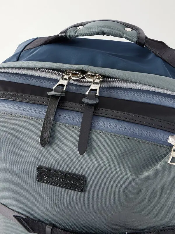 MASTER-PIECE CO Potential 3way Convertible Leather And Canvas-trimmed Cordura® Mastertex Backpack - Gray