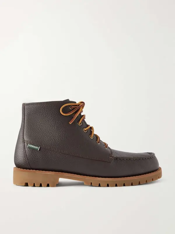 SEBAGO Carter Full-grain Leather Lace-up Boots