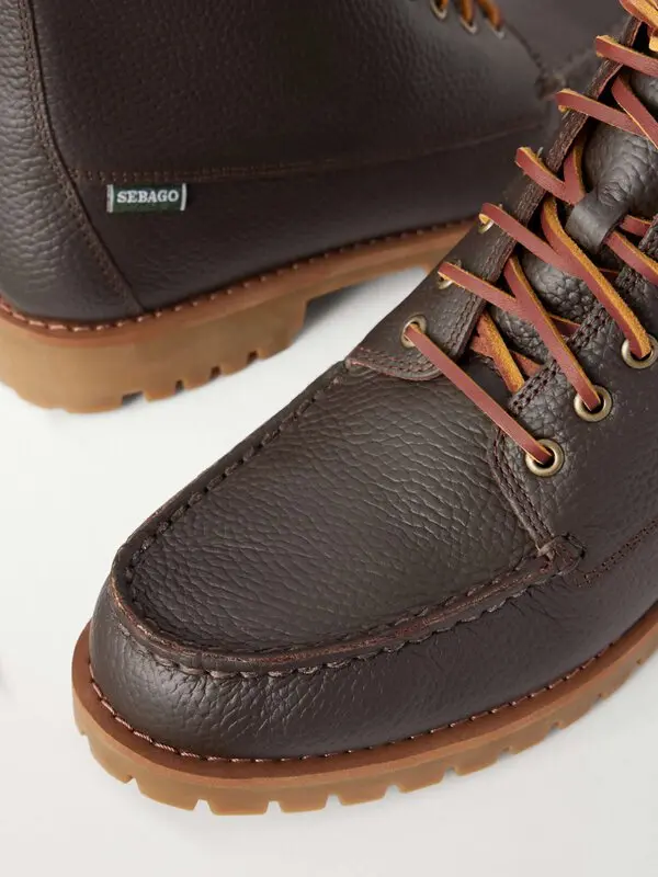 SEBAGO Carter Full-grain Leather Lace-up Boots