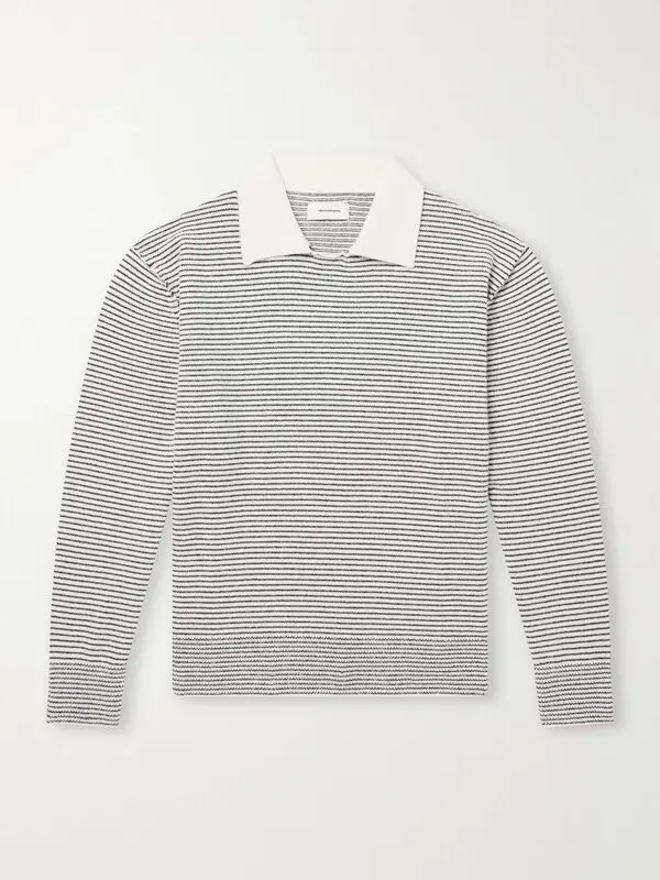 MFPEN Charming Striped Wool Polo Sweater