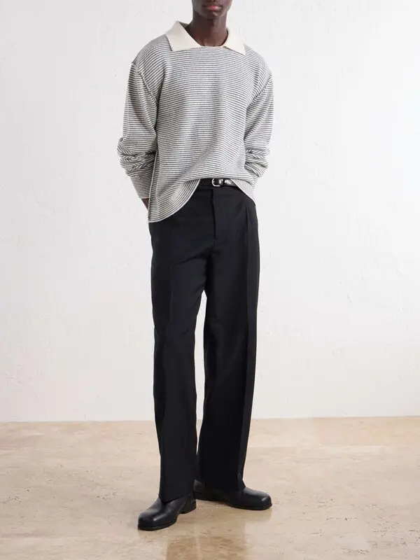 MFPEN Charming Striped Wool Polo Sweater
