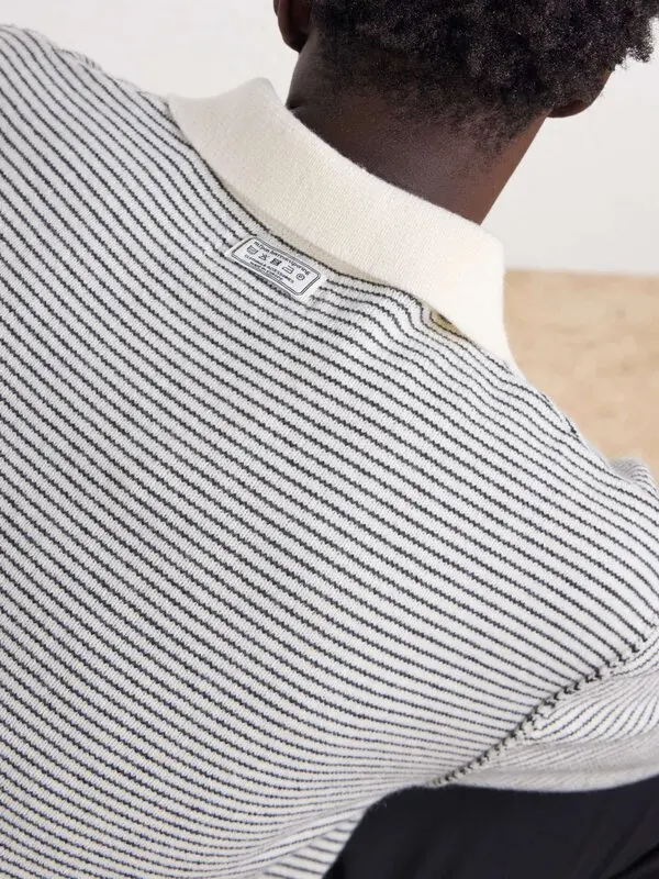 MFPEN Charming Striped Wool Polo Sweater