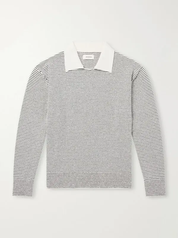 MFPEN Charming Striped Wool Polo Sweater