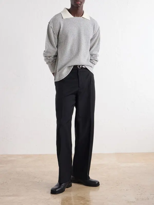 MFPEN Charming Striped Wool Polo Sweater