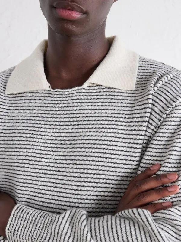 MFPEN Charming Striped Wool Polo Sweater