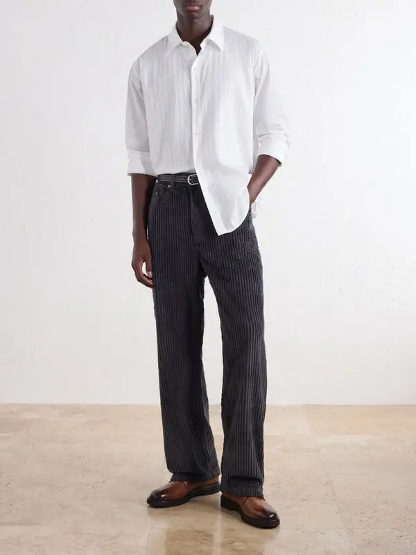 MFPEN Generation Straight-leg Cotton-corduroy Trousers - Gray