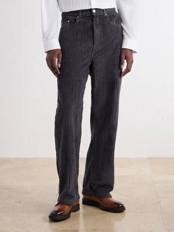 MFPEN Generation Straight-leg Cotton-corduroy Trousers - Gray