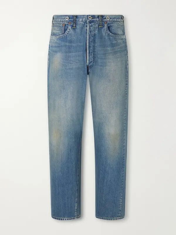 A.PRESSE Tapered Distressed Jeans