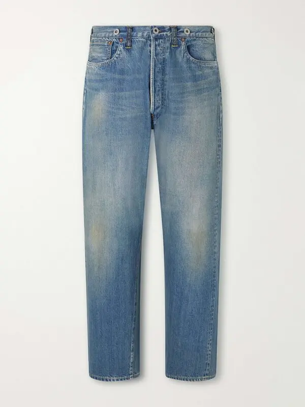 A.PRESSE Tapered Distressed Jeans