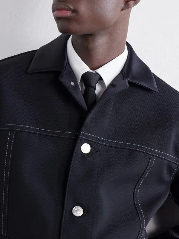 Junya Watanabe Levi's Satin-trimmed Wool-twill Jacket - Black