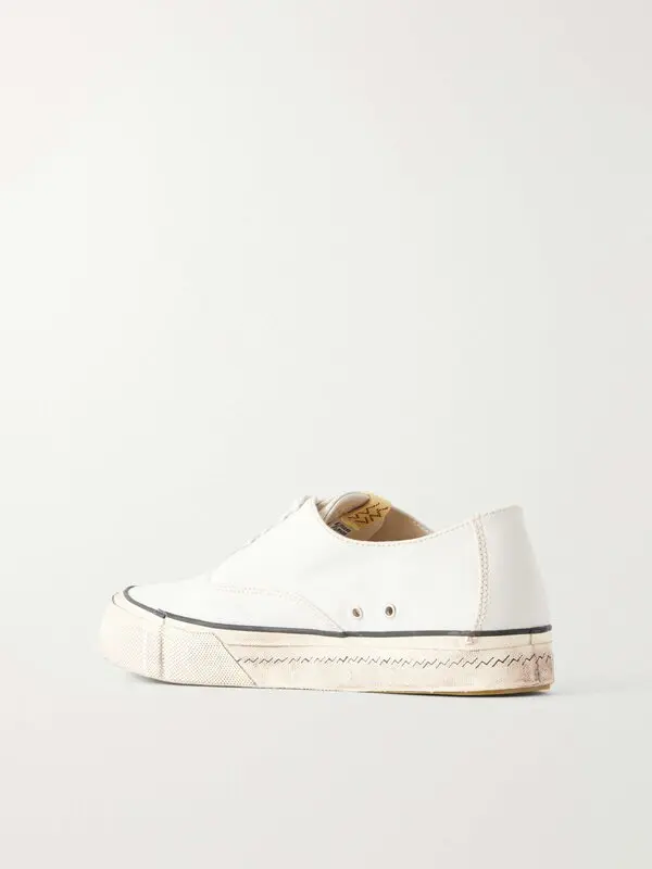 Visvim Logan Distressed Canvas Sneakers
