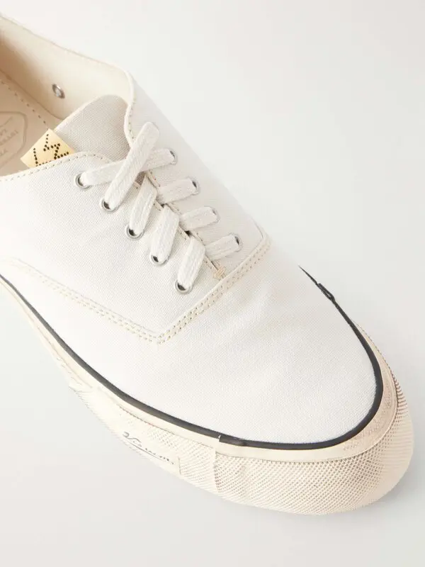 Visvim Logan Distressed Canvas Sneakers