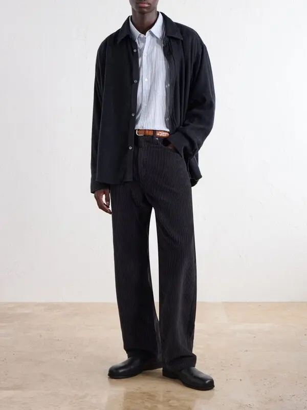 MFPEN Straight-leg Cotton-corduroy Trousers - Black