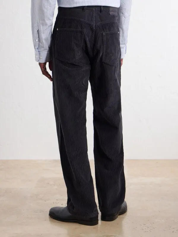 MFPEN Straight-leg Cotton-corduroy Trousers - Black