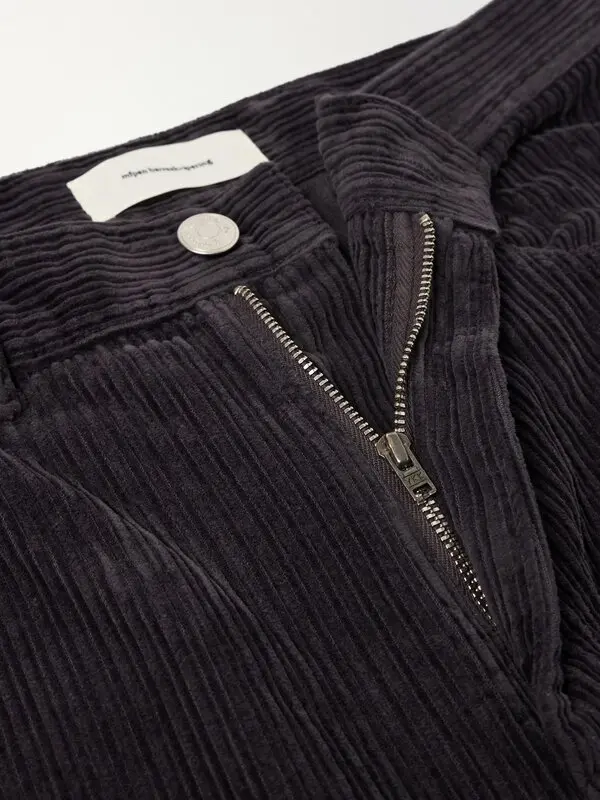 MFPEN Straight-leg Cotton-corduroy Trousers - Black