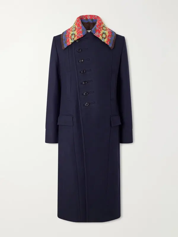 Dries Van Noten Double-breasted Wool-blend Twill Coat
