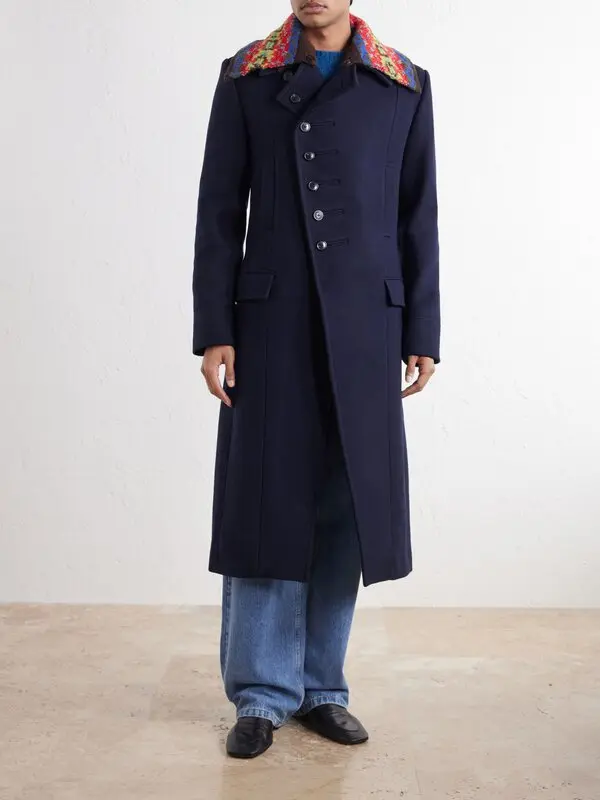 Dries Van Noten Double-breasted Wool-blend Twill Coat