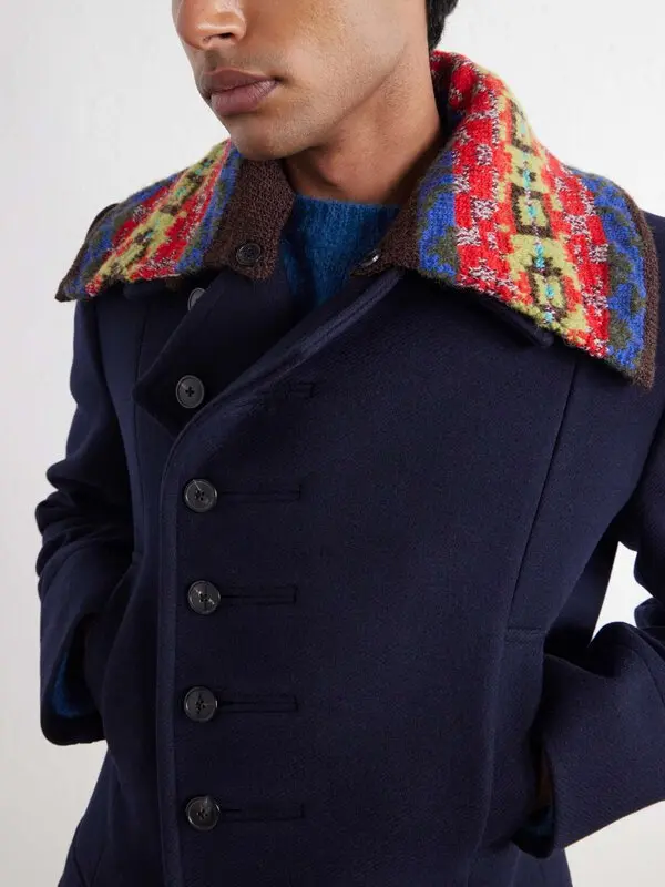 Dries Van Noten Double-breasted Wool-blend Twill Coat