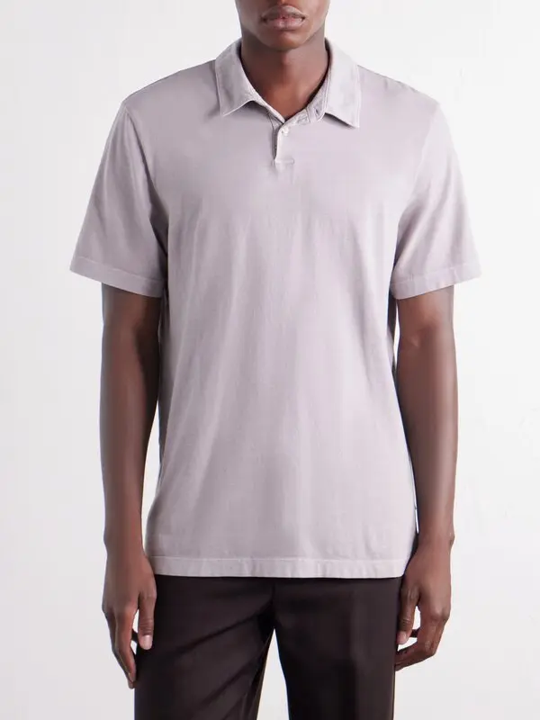 JAMES PERSE Slim-fit Supima Cotton-jersey Polo Shirt - Gray