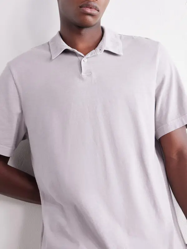 JAMES PERSE Slim-fit Supima Cotton-jersey Polo Shirt - Gray