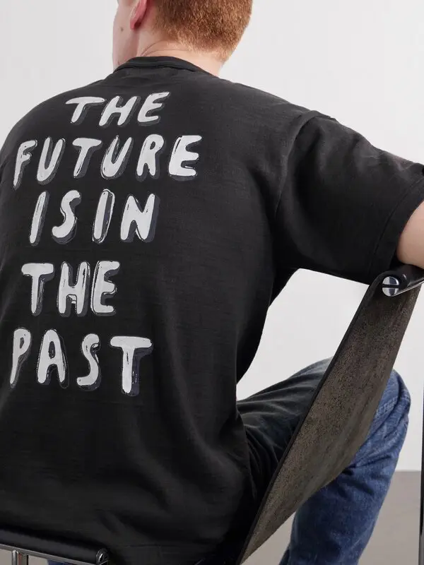 HUMAN MADE Printed Cotton-jersey T-shirt - Black
