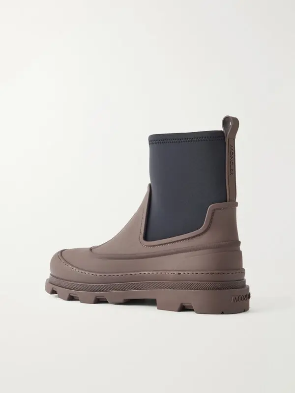Moncler Vera Pulse Scuba And Rubber Hiking Boots - Brown