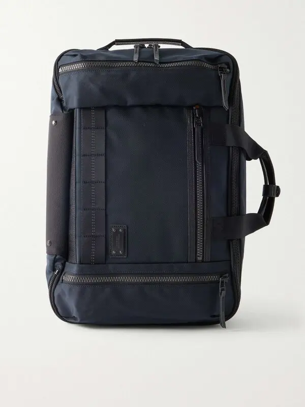 MASTER-PIECE CO Rise Leather And Canvas-trimmed Cordura® Mastertex Backpack